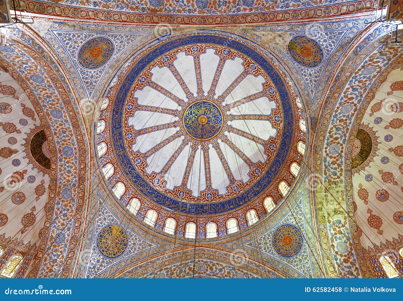 Internal View of Blue Mosque, Sultanahmet Editorial Stock Photo - Image ...