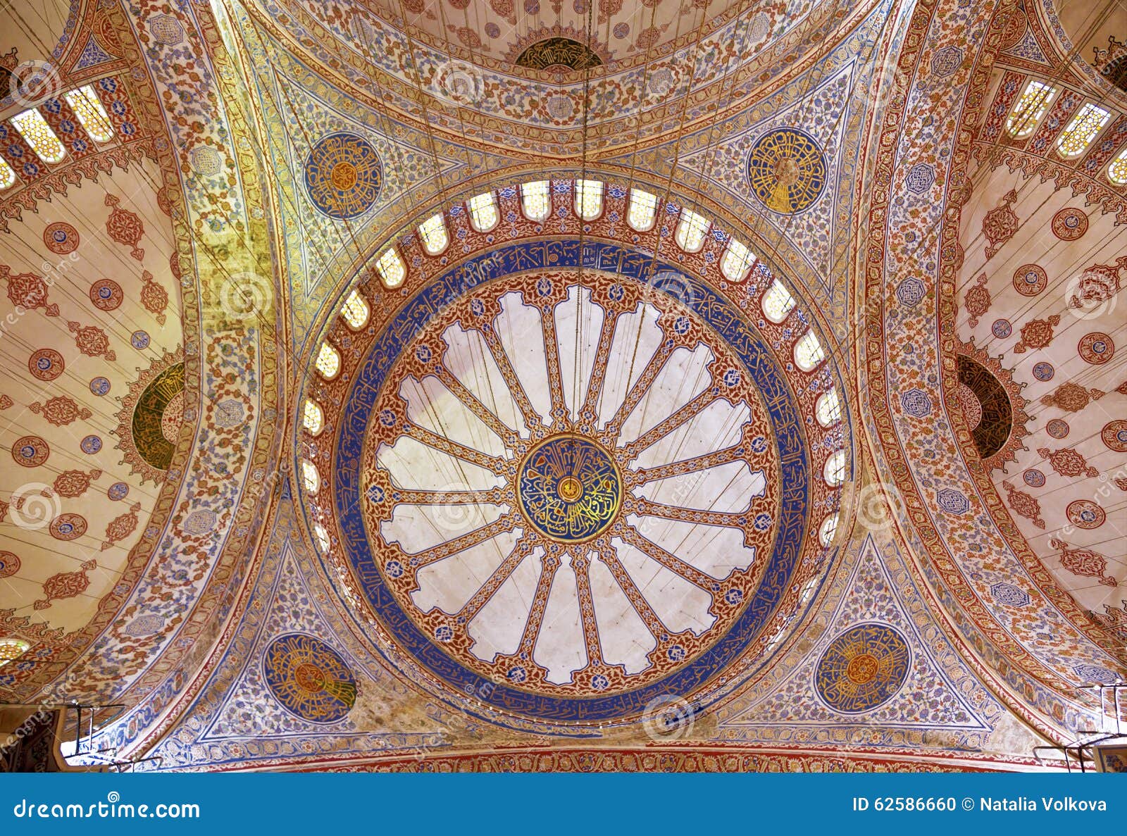 Internal View of Blue Mosque, Sultanahmet Editorial Image - Image of ...
