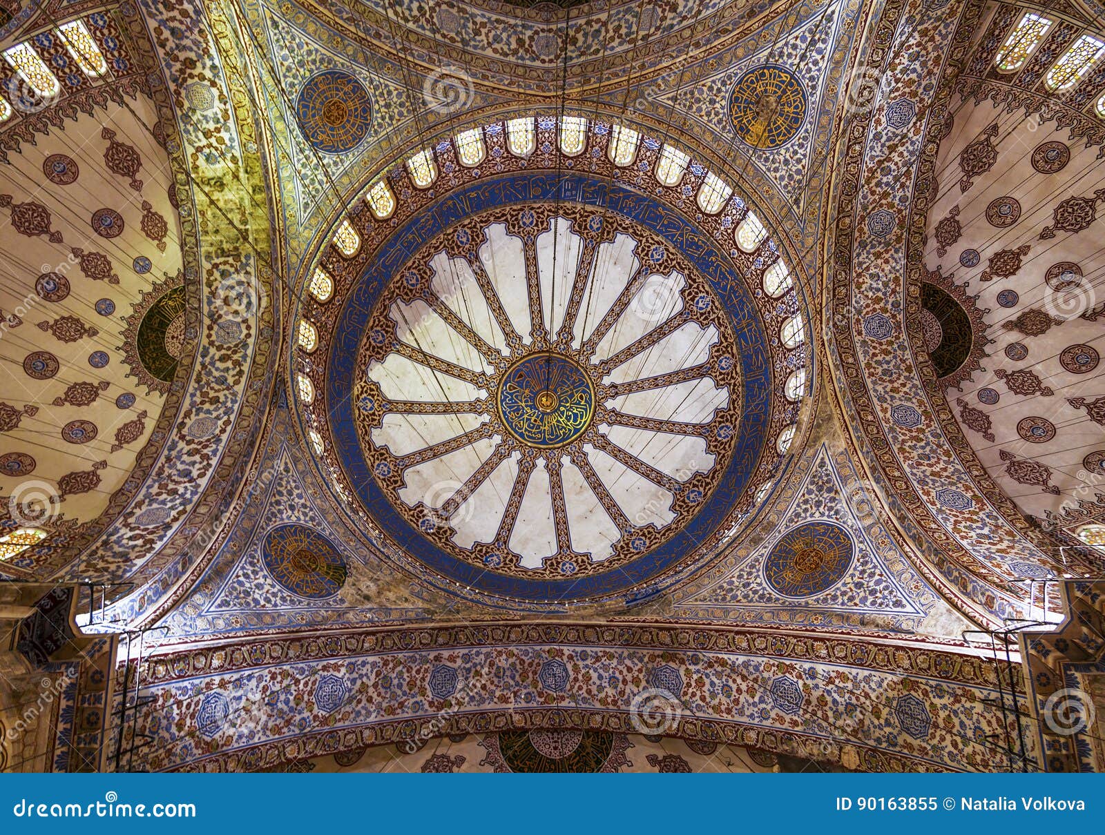 Internal View of Blue Mosque, Sultanahmet Editorial Image - Image of ...