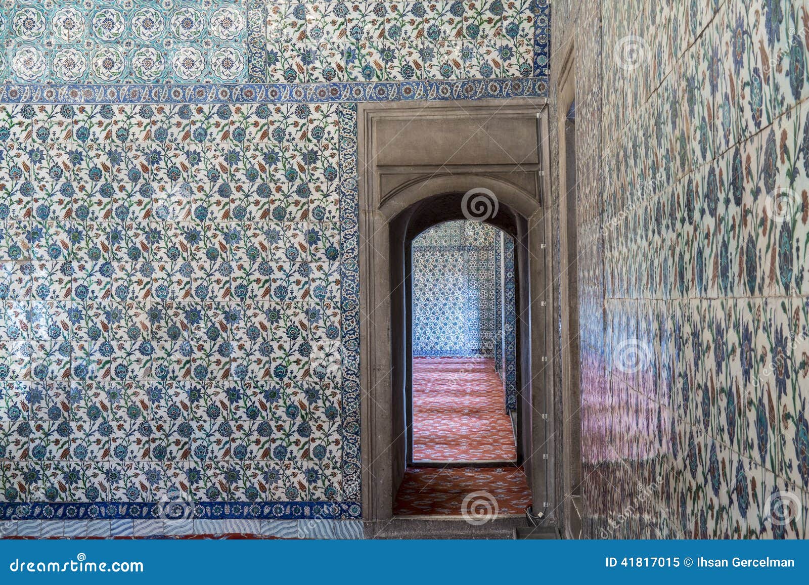 Internal View of Blue Mosque, Sultanahmet, Istanbul Stock Image - Image ...