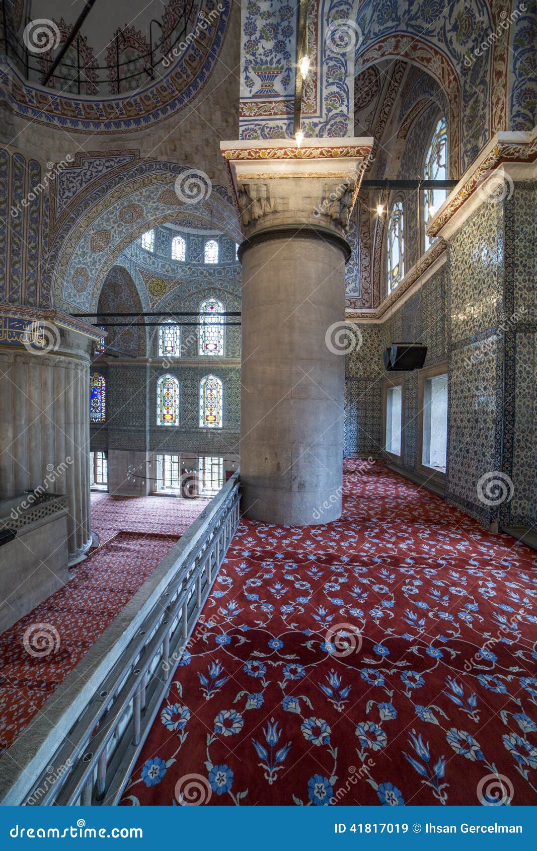 Internal View of Blue Mosque, Sultanahmet, Istanbul Stock Image - Image ...