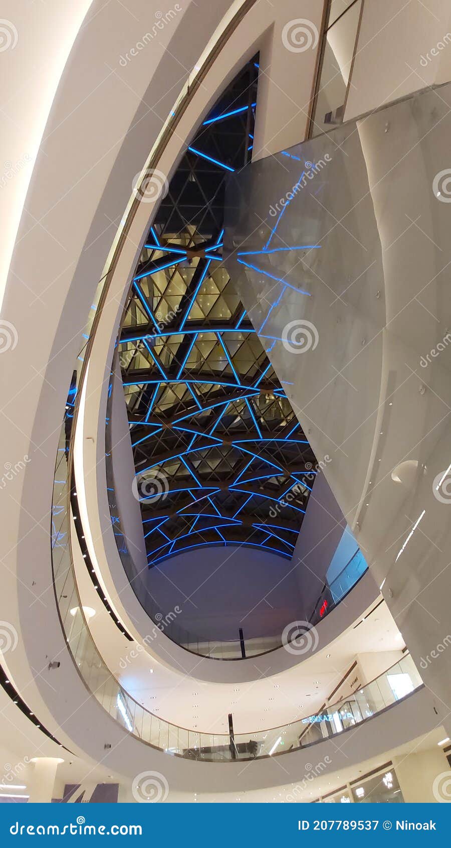 Perspective View on Drop Like Shape of Ceiling Opening with the View on ...