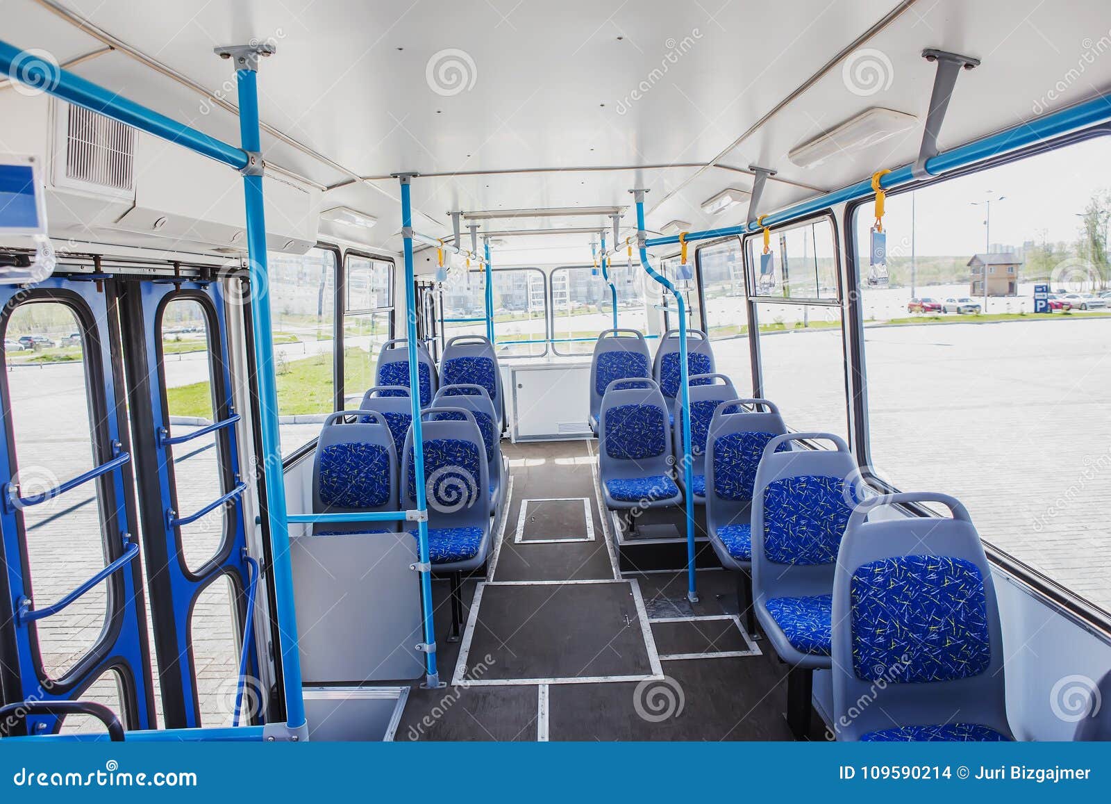Internal View of an Empty Bus Stock Photo - Image of public, modern ...
