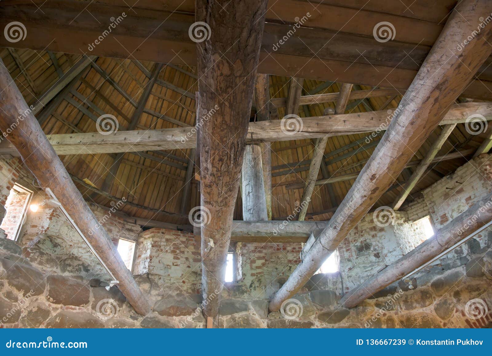 The roof of the tower stock image. Image of cover, castle - 136667239