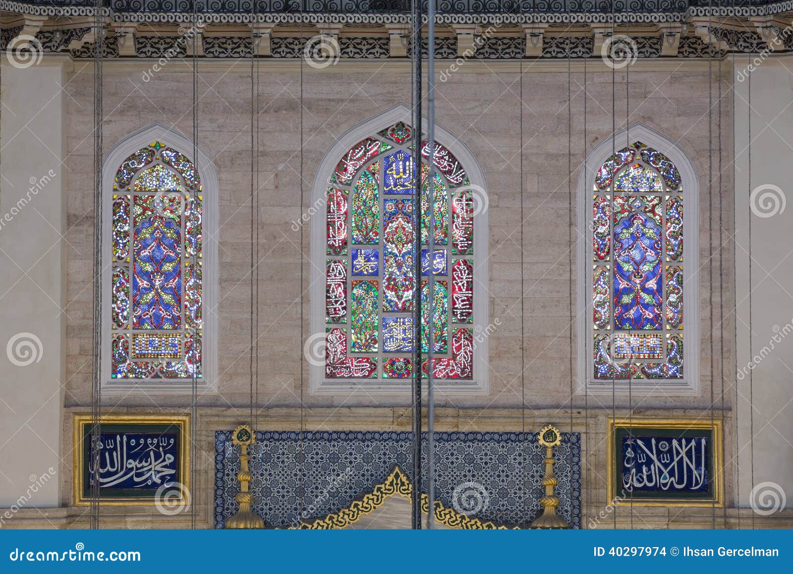 Internal View of Suleymaniye Mosque, Istanbul Stock Photo - Image of ...