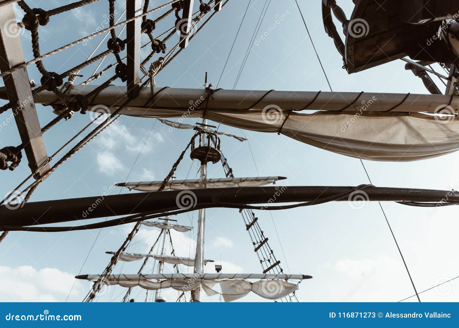 Internal View of a Traditional Sailing Ship - Adventure Navigat Stock ...