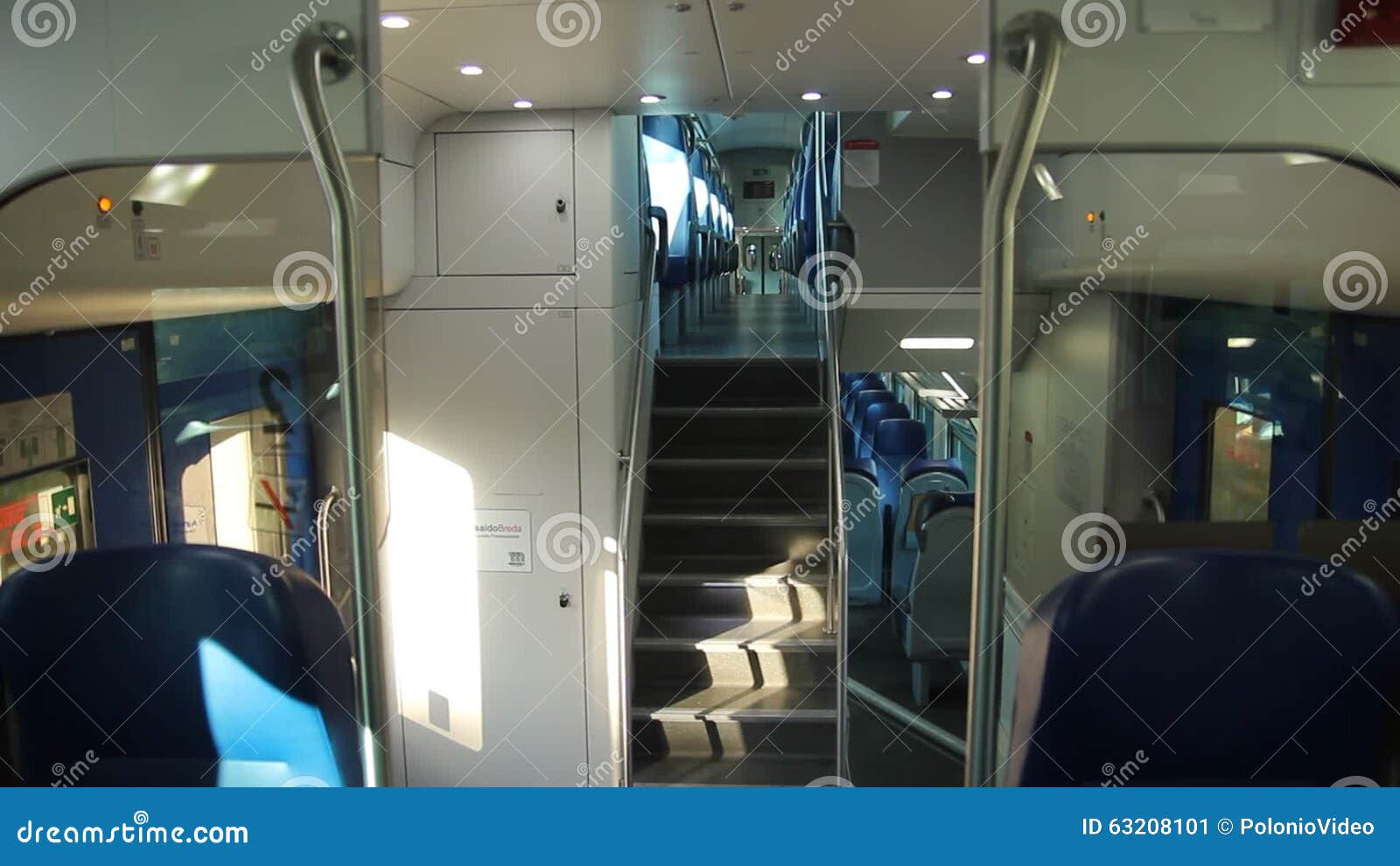Internal View of Two Levels Passenger Train Stock Video - Video of ...
