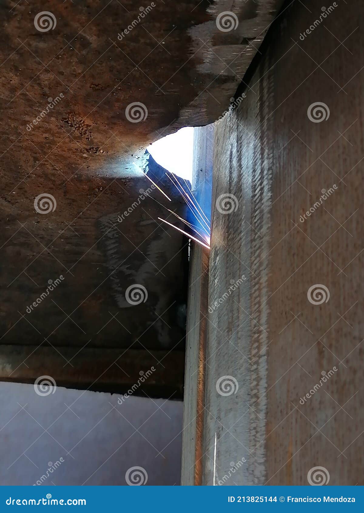 Internal Welding Process in a Tube Stock Photo - Image of architecture ...