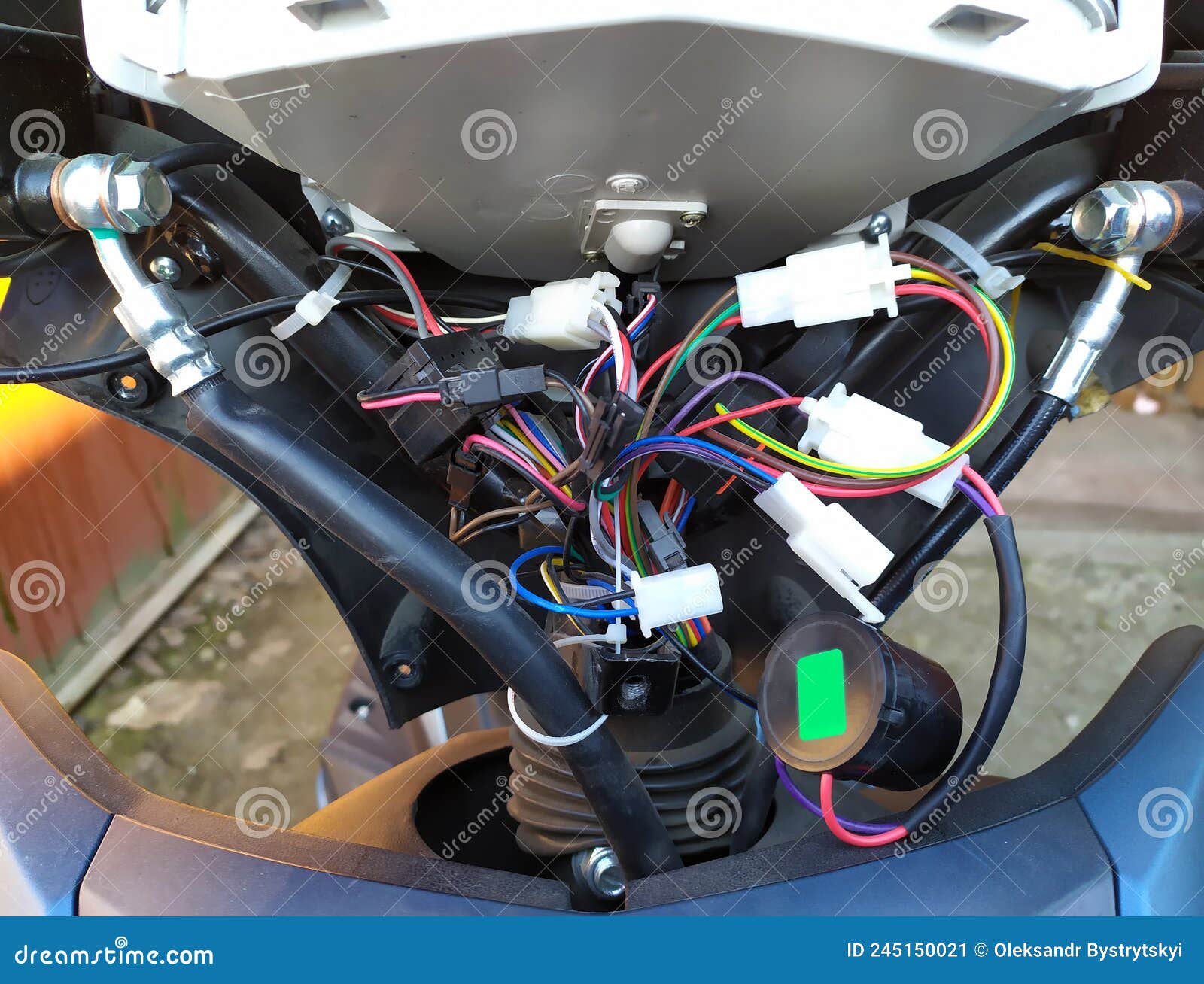 Internal Wiring of a Electric Motorcycle Stock Image - Image of motor ...