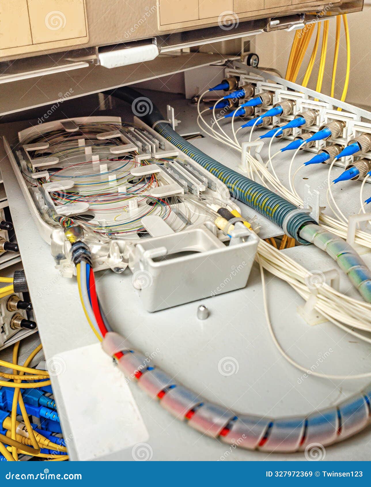 Internal Wiring of Optical Patch Panel in Wall Cabinet for Signal ...
