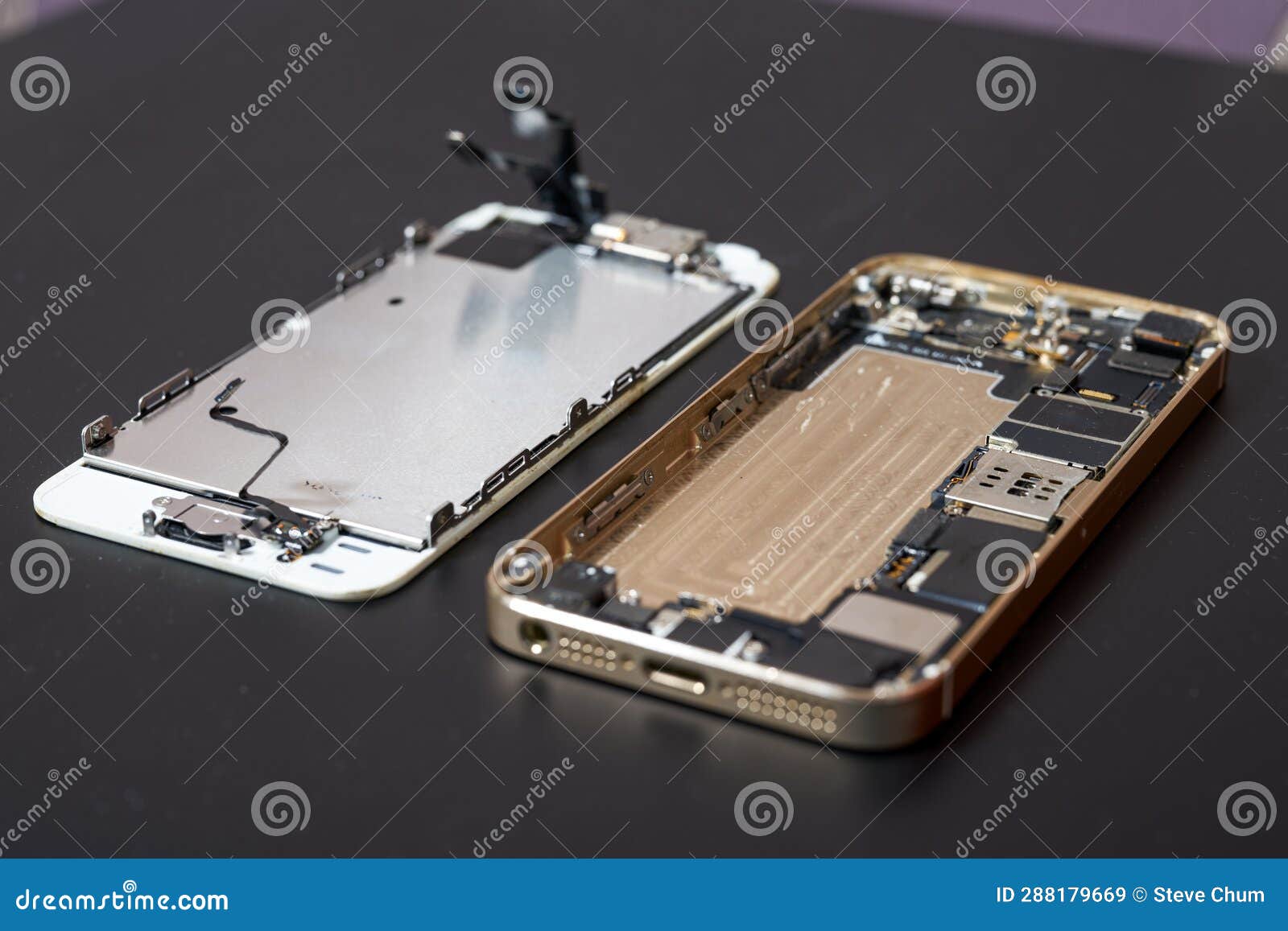 The Internals and Components of a Disassembled Smartphone Stock Image ...