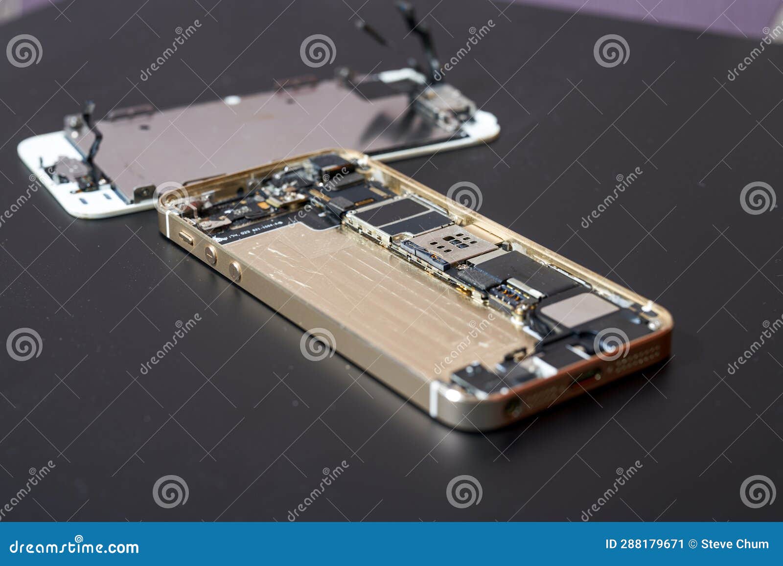 The Internals and Components of a Disassembled Smartphone Stock Image ...
