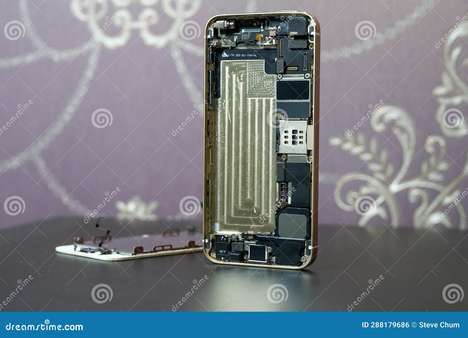 The Internals and Components of a Disassembled Smartphone Stock Photo ...