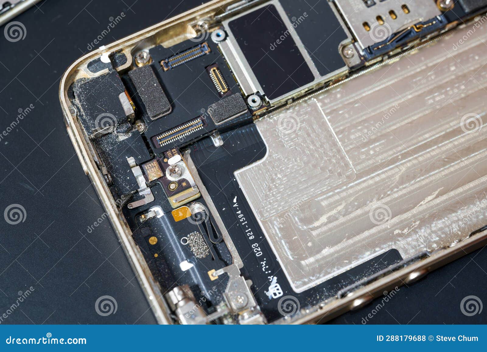 The Internals and Components of a Disassembled Smartphone Stock Photo ...
