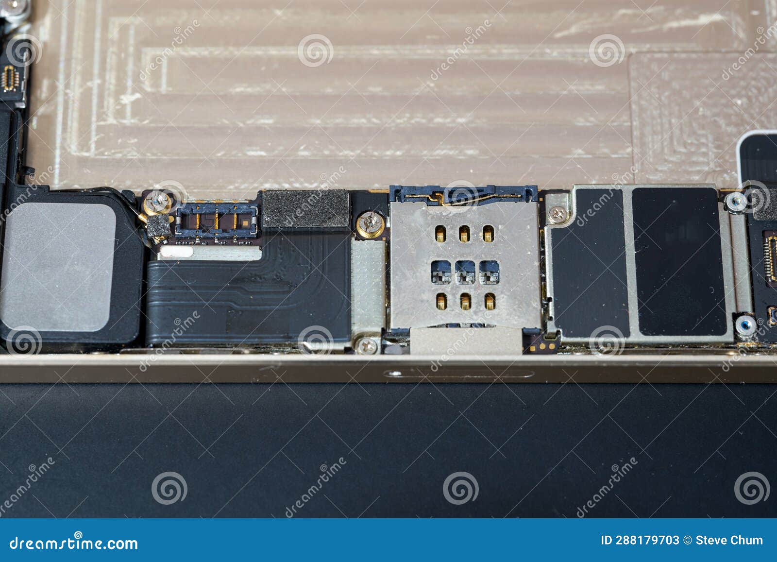 The Internals and Components of a Disassembled Smartphone Stock Image ...