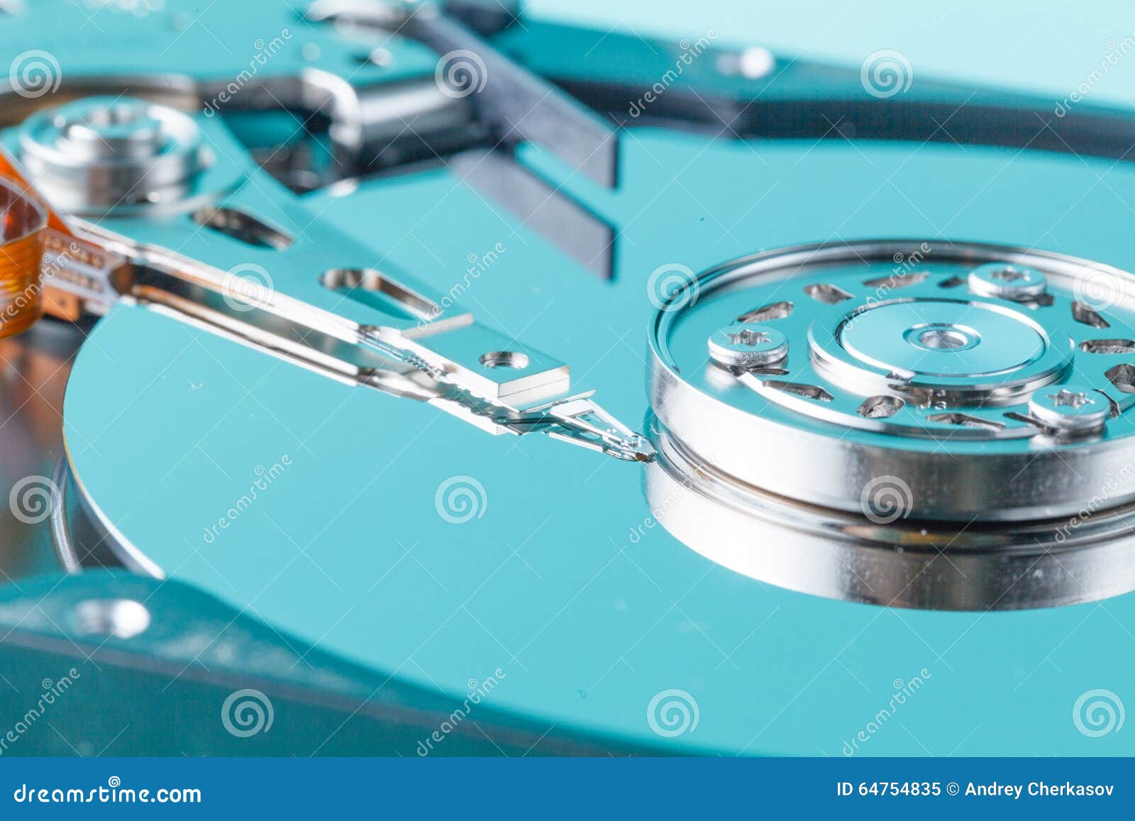 Internals of a Harddisk HDD Stock Image - Image of computer, close ...