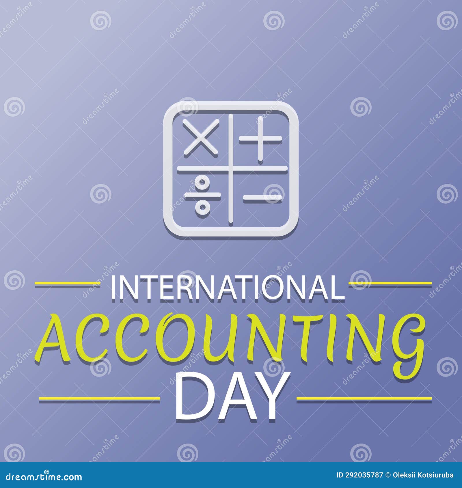 International Accounting Day Poster Design Vector Illustration Stock ...
