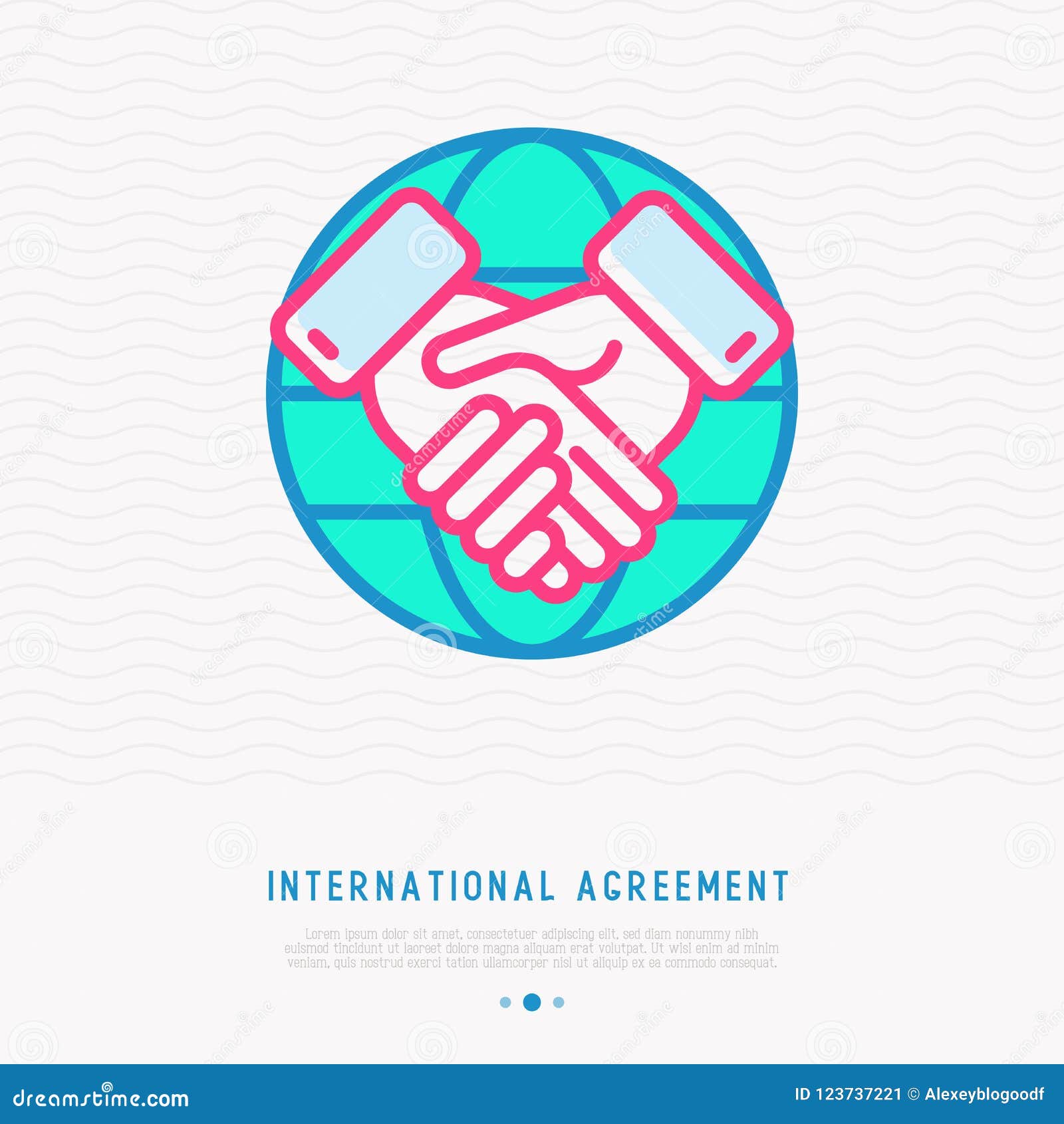 International Agreement Thin Line Icon Stock Vector - Illustration of ...