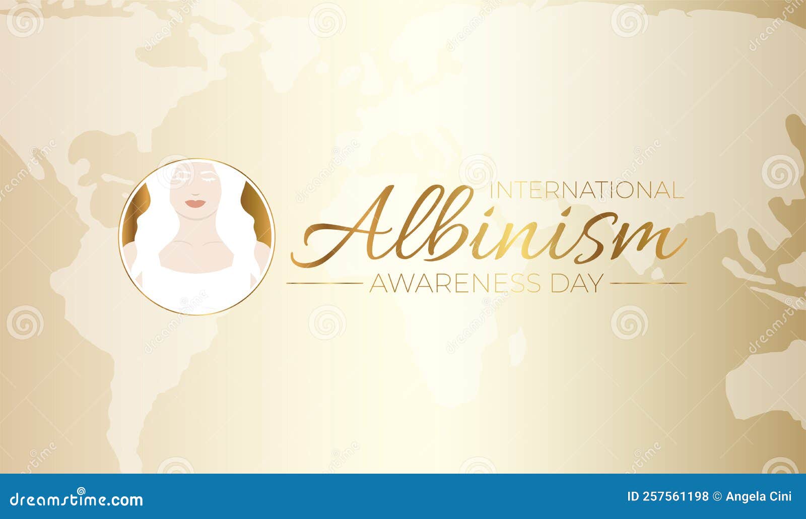 International Albinism Awareness Day Illustration Design With World Map ...