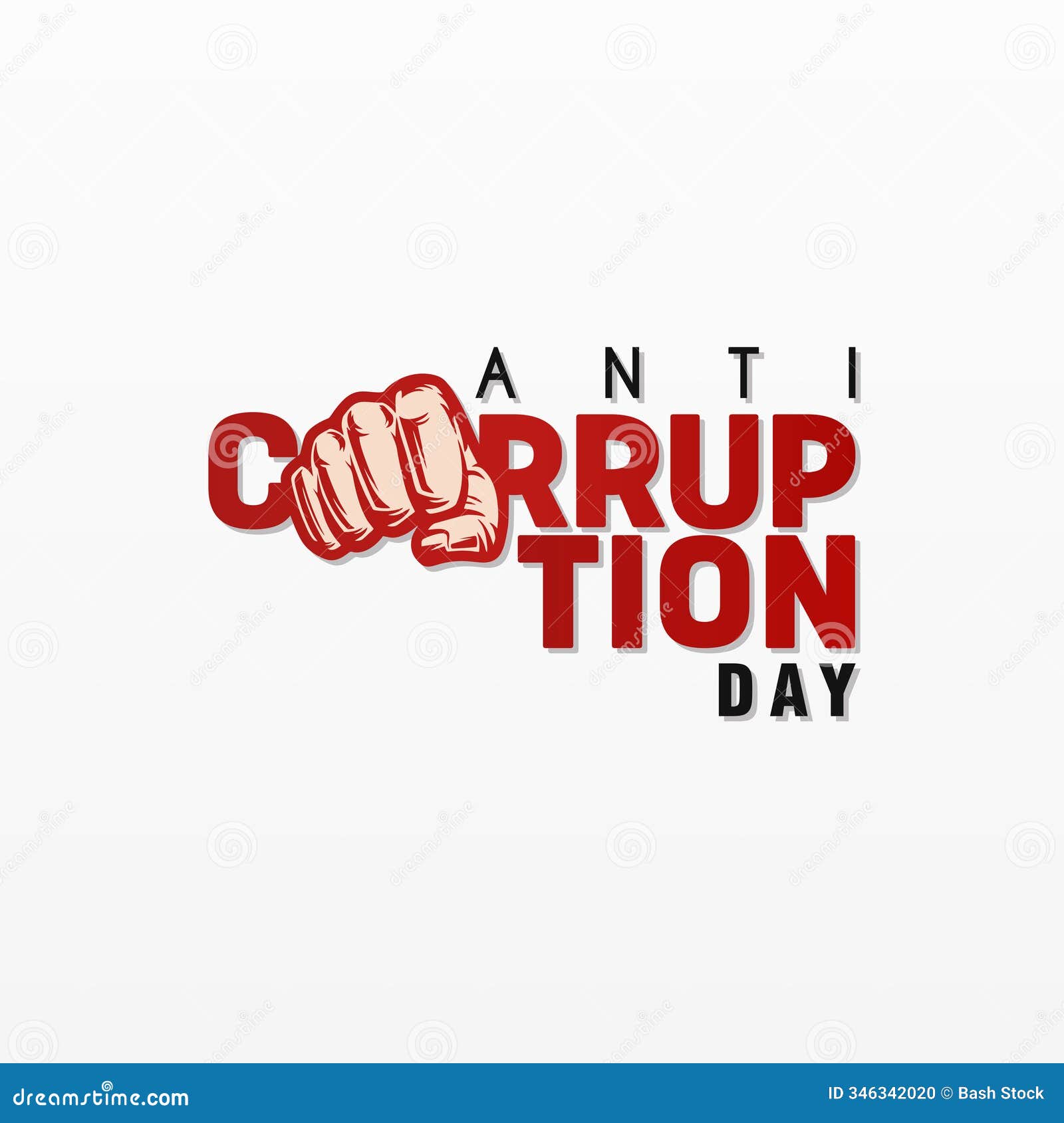 International Anti-Corruption Day, with Punch Design Stock Illustration ...