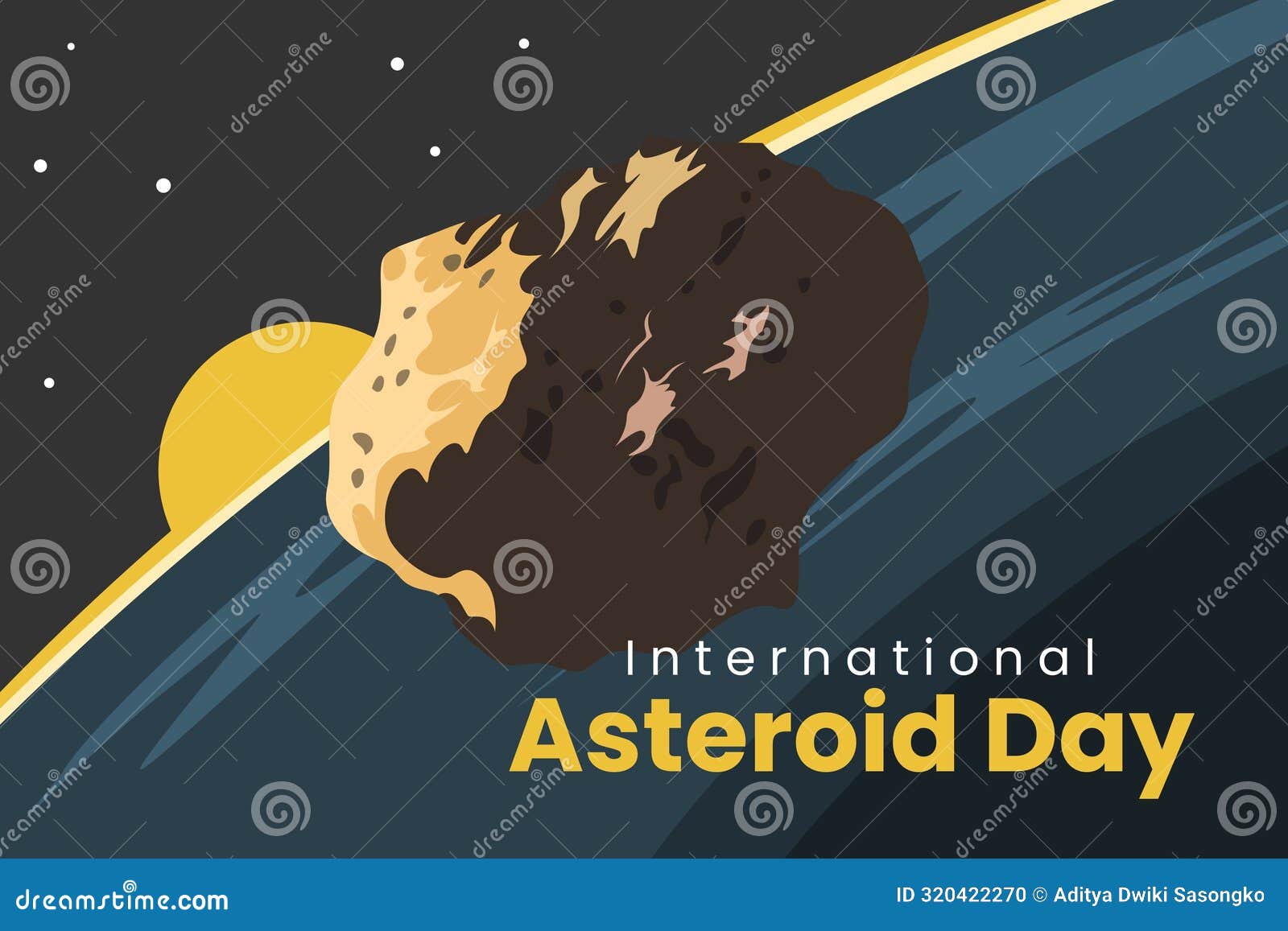 International Asteroid Day Poster Stock Vector - Illustration of ...