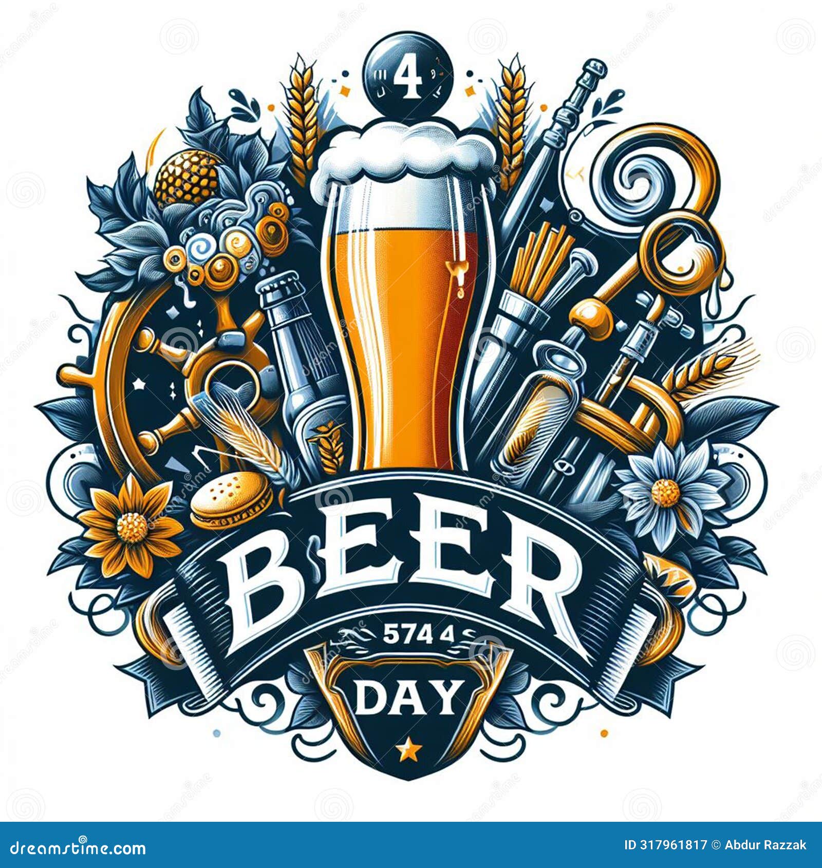 International Beer Day Vector Illustration On 5 August With Cheers ...