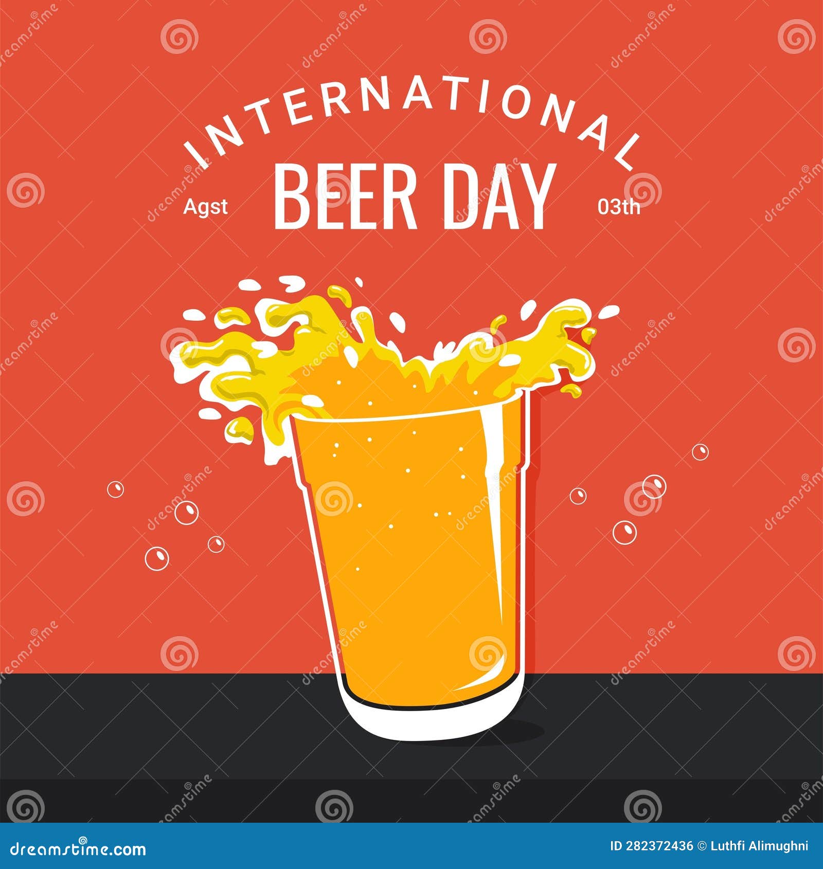 International Beer Day Poster Template Stock Vector - Illustration of ...