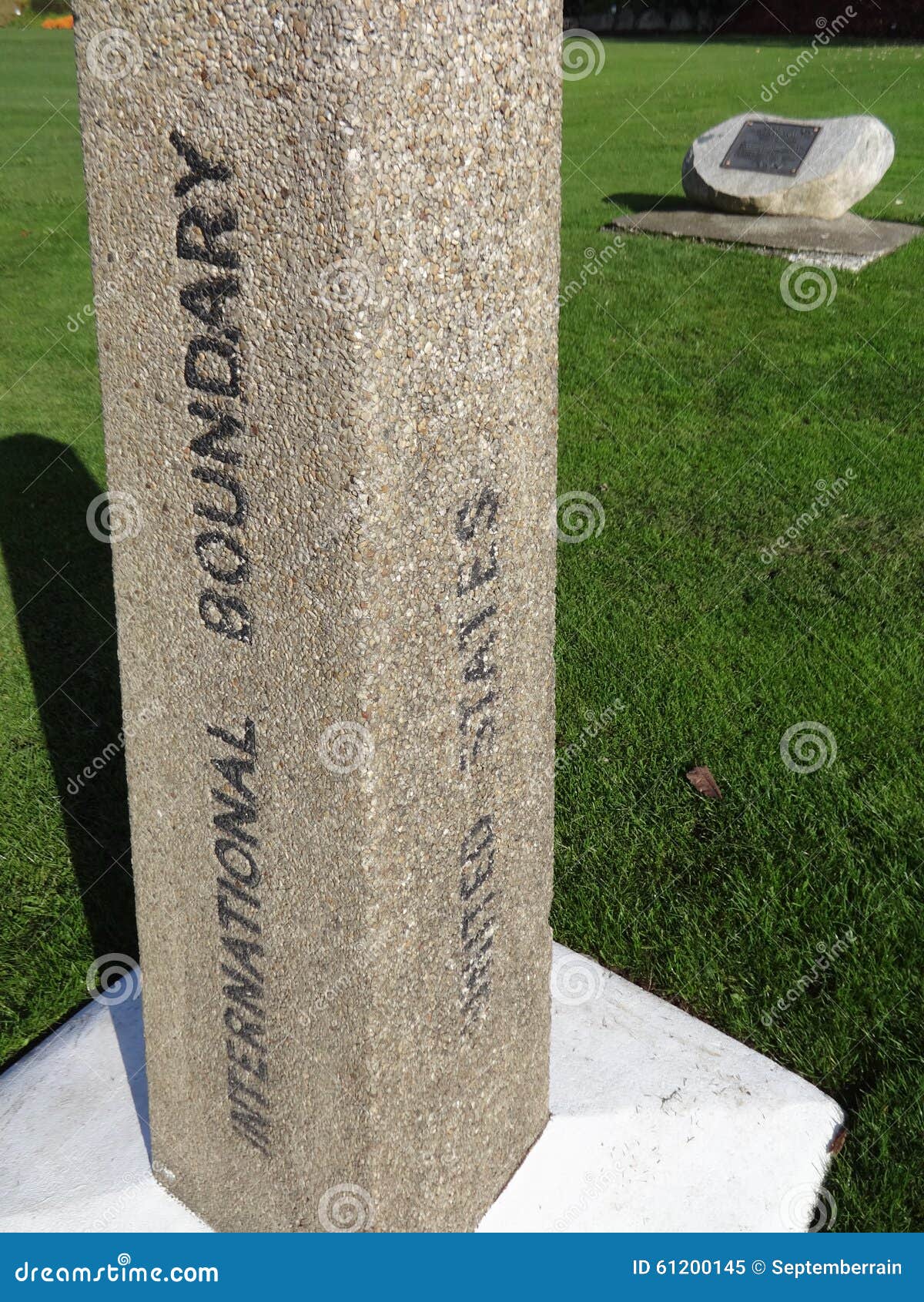 The International Boundary Sign Editorial Image - Image of community ...