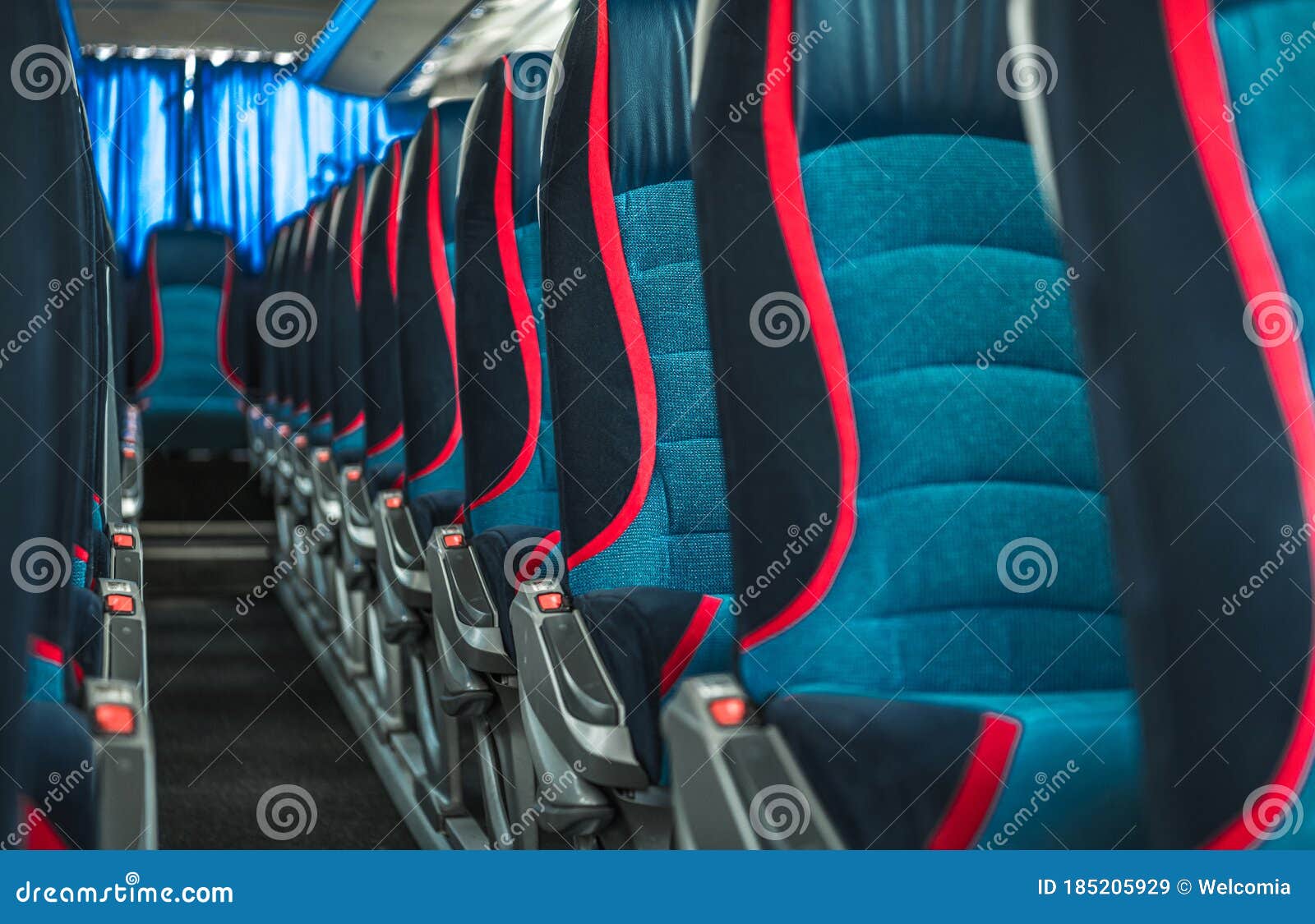 International Bus Coach Two Rows of Seats Stock Image - Image of ...