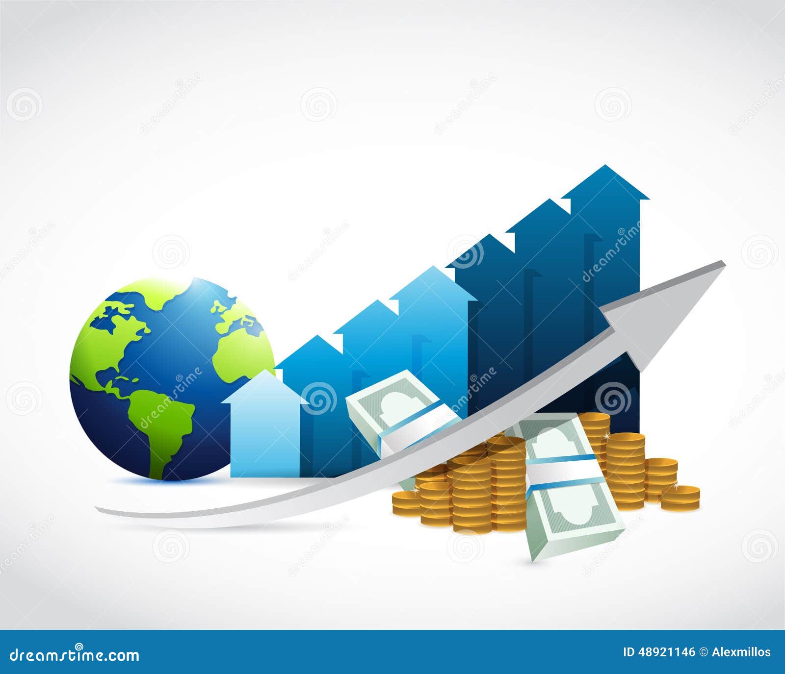 International Business Graph Illustration Design Stock Illustration ...