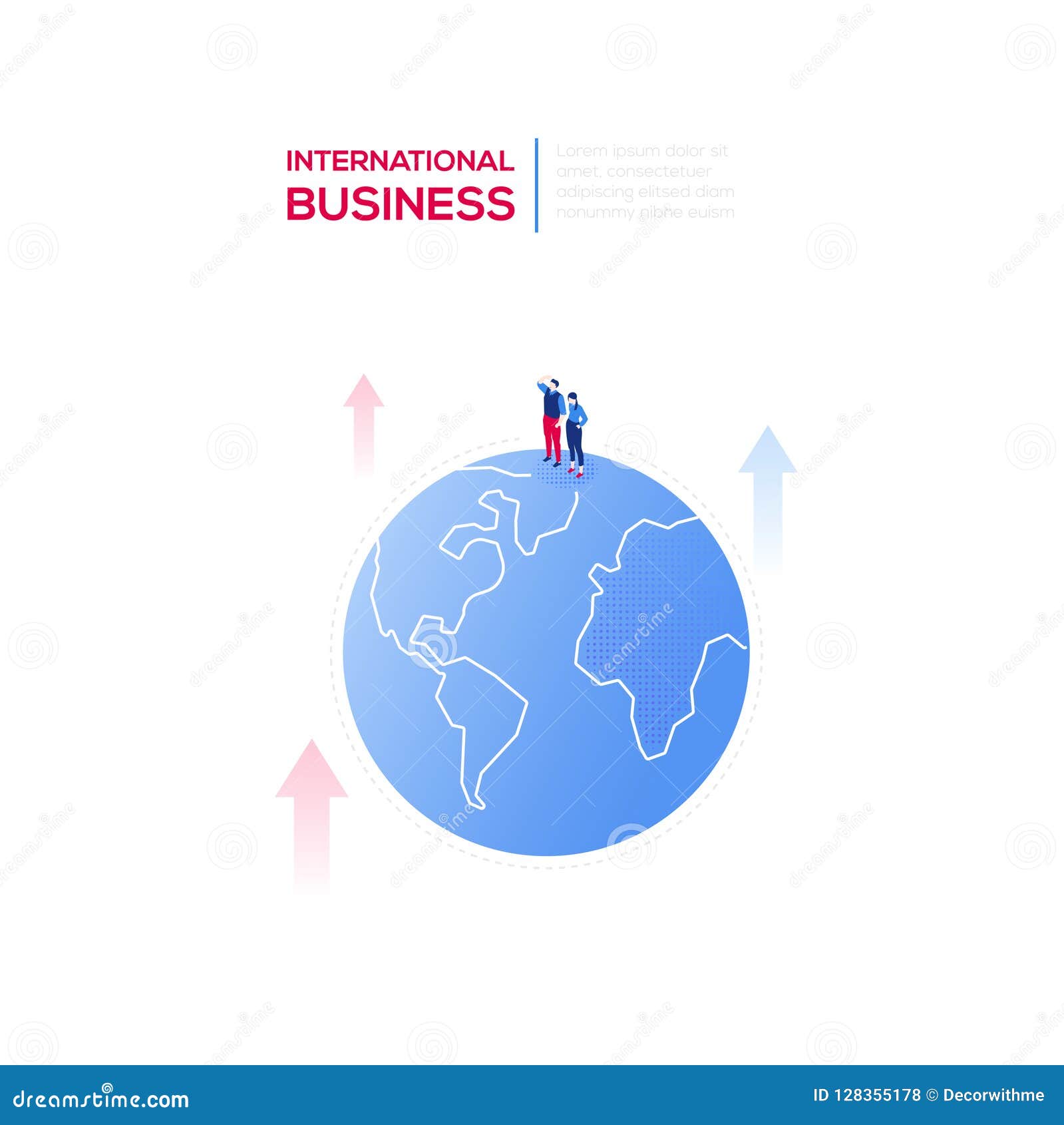International Business - Modern Isometric Vector Web Banner Stock ...