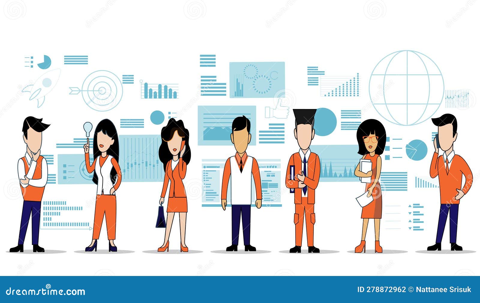 International Business Website Hero Image. Flat Idea and Concept Think ...