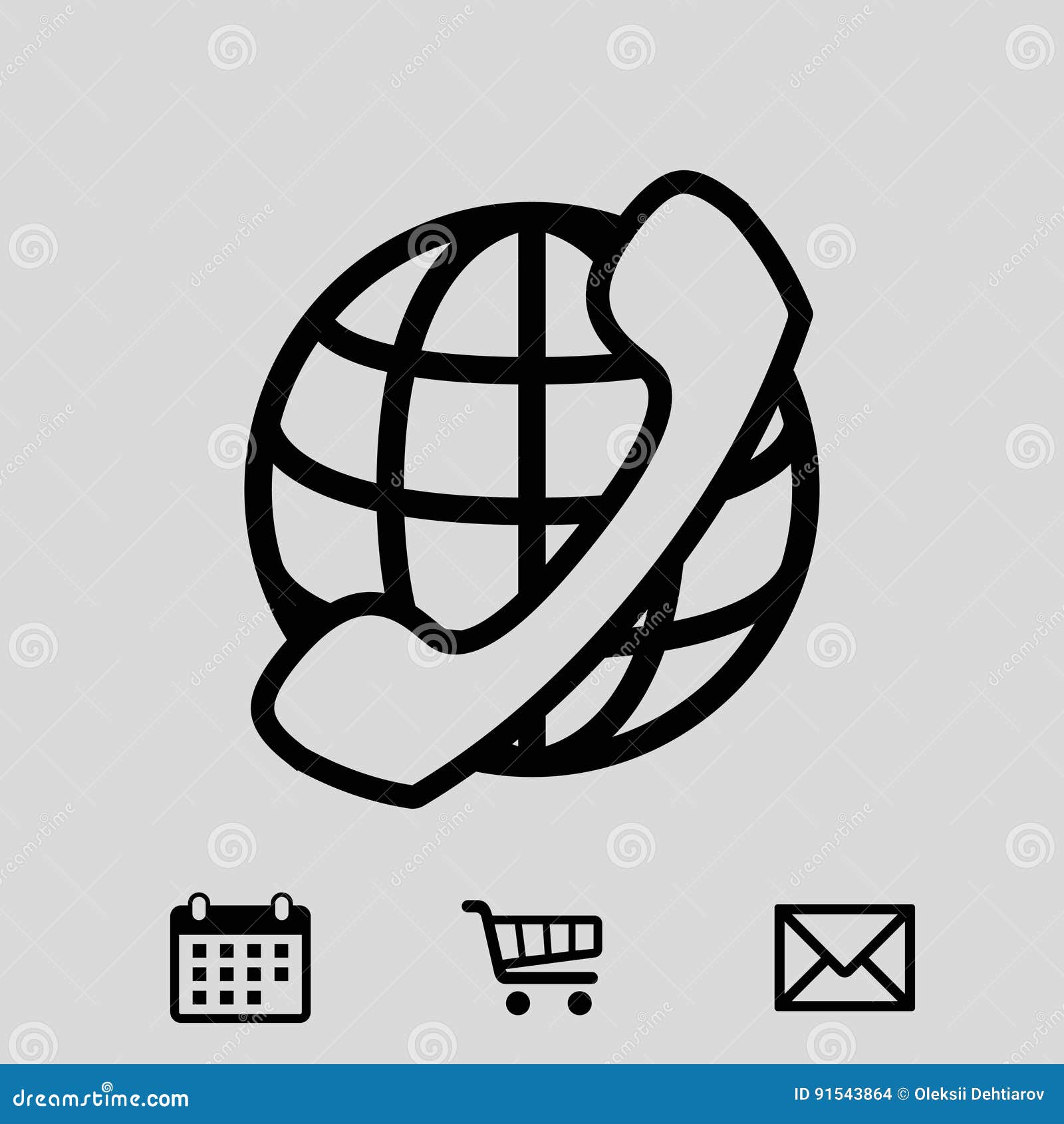 International Call Icon Stock Vector Illustration Flat Design Stock ...