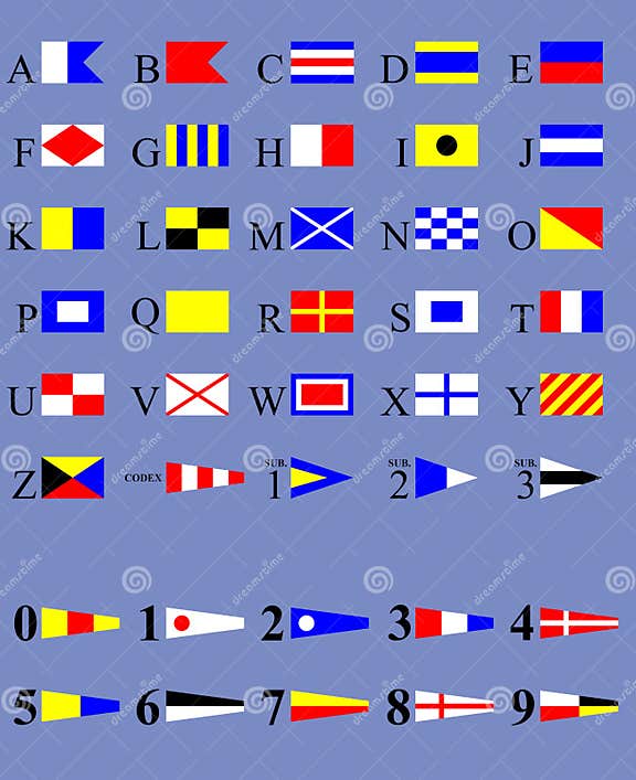 International Code of Signals Stock Illustration - Illustration of ...