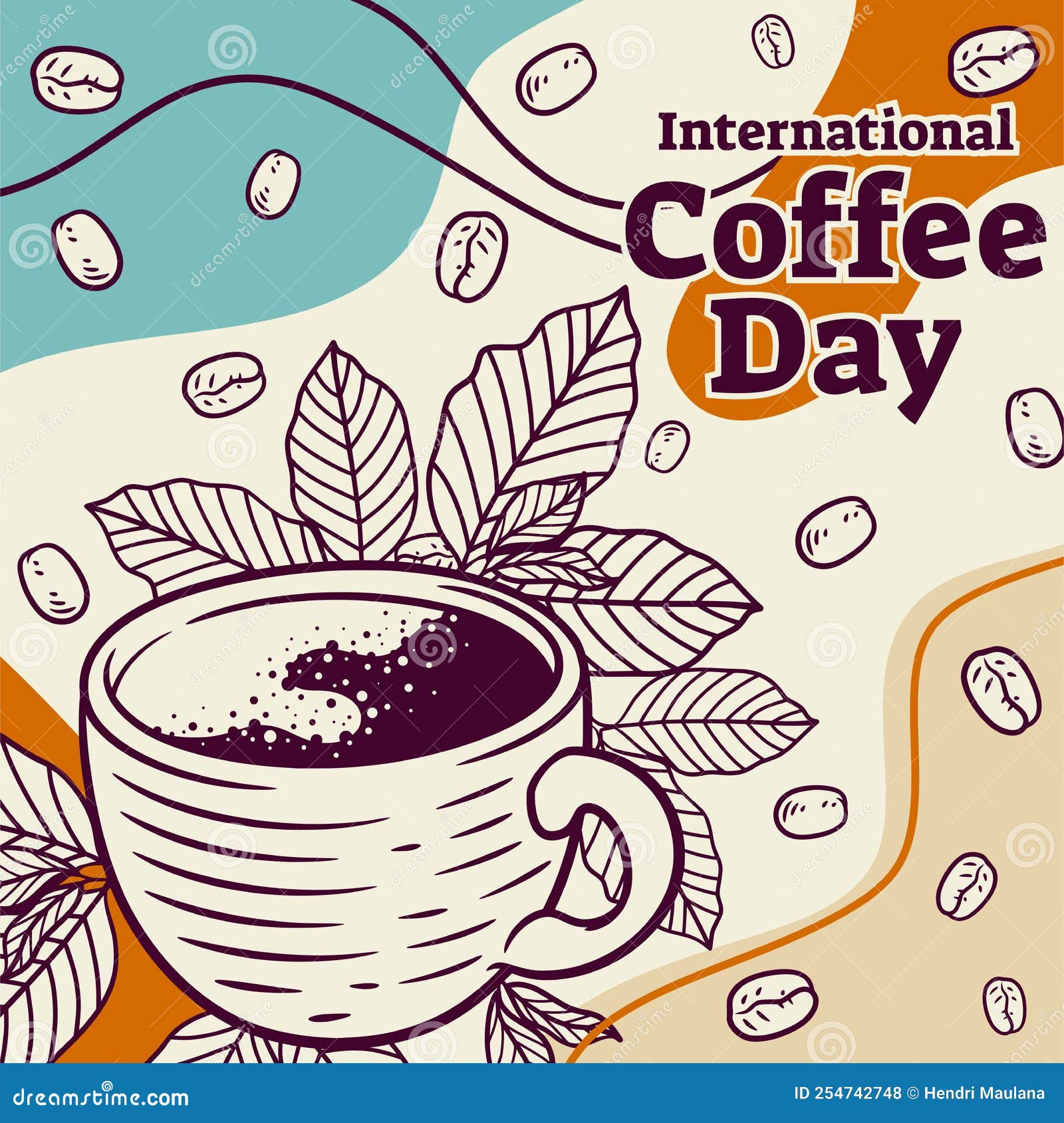 International Coffee Day Graphic Illustration Stock Vector ...