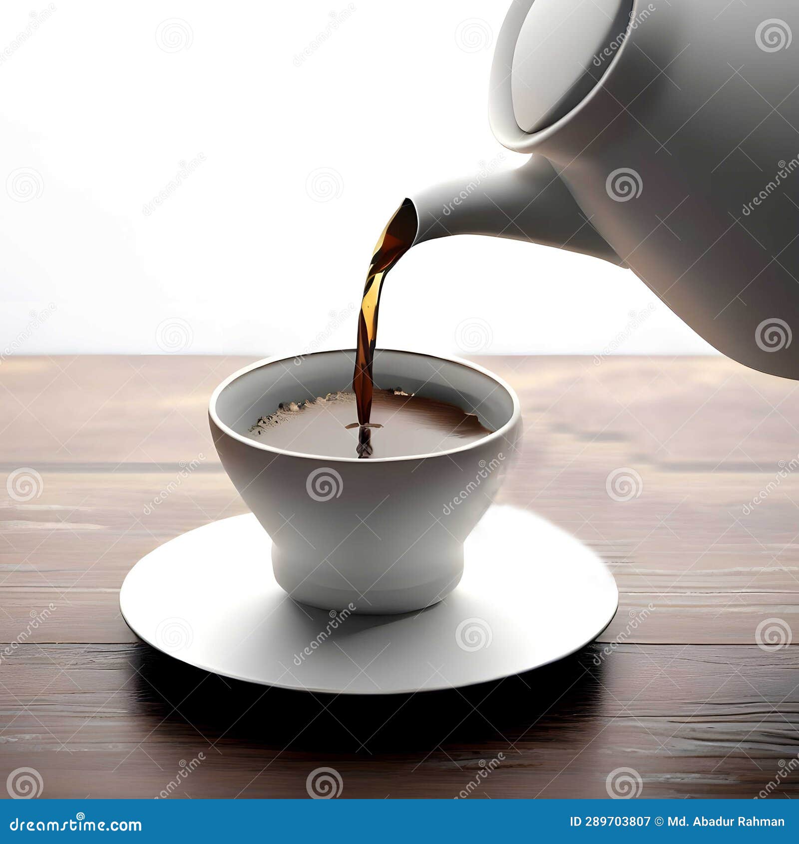 International Coffee Day with Liquid Coffee Pouring on Coffee Cup Ai ...