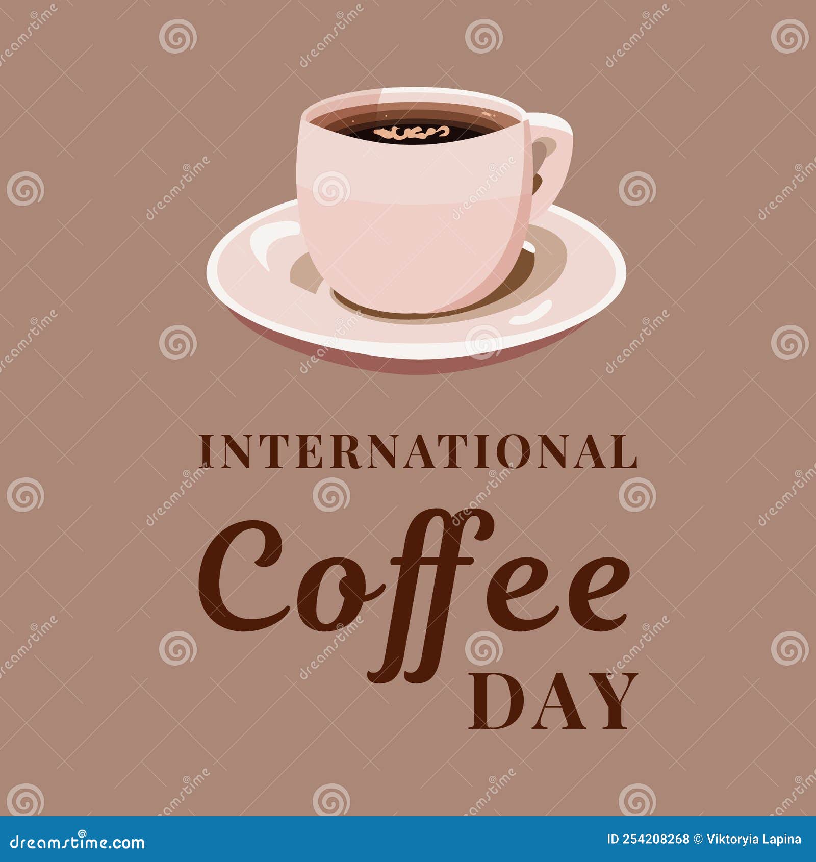 International Coffee Day, Coffee Mug. Vector Illustration Stock Vector ...