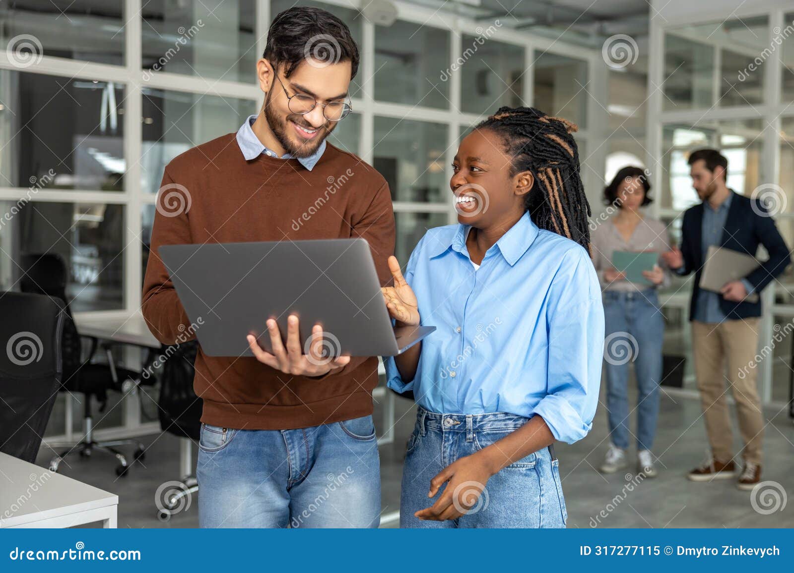 International Colleagues of Modern Work Co-working Space Working on ...