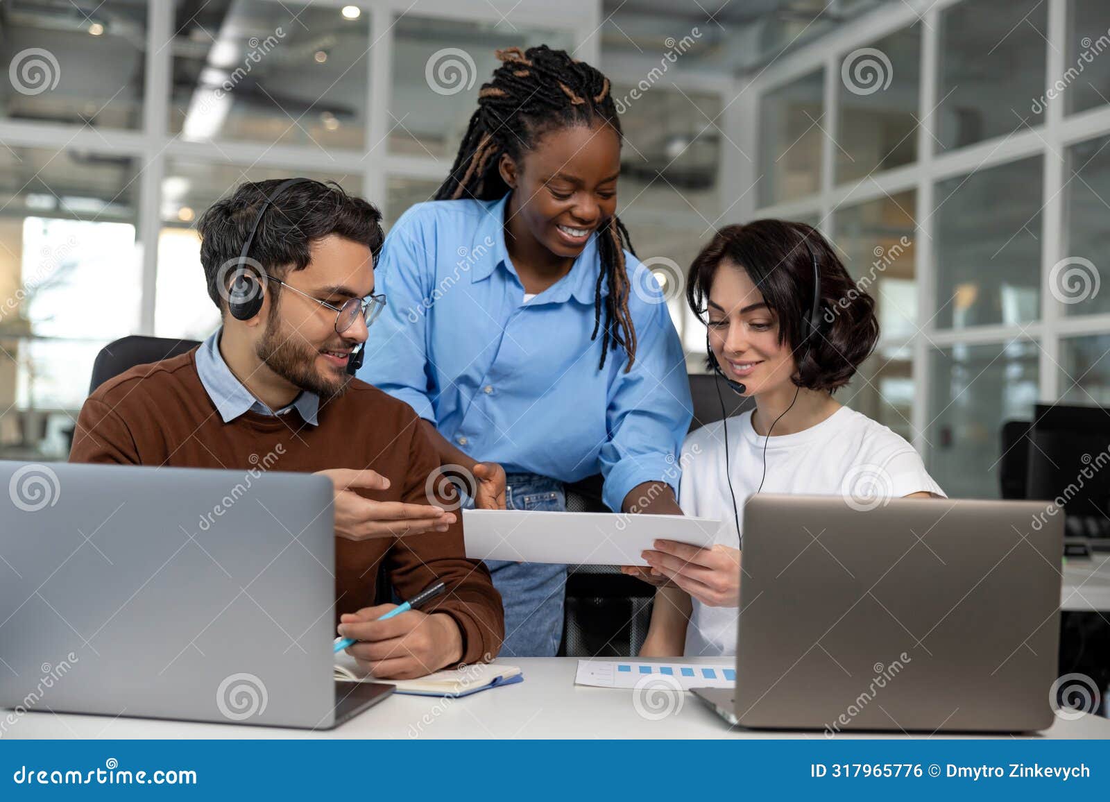 International Colleagues of Modern Work Co-working Space Working on ...