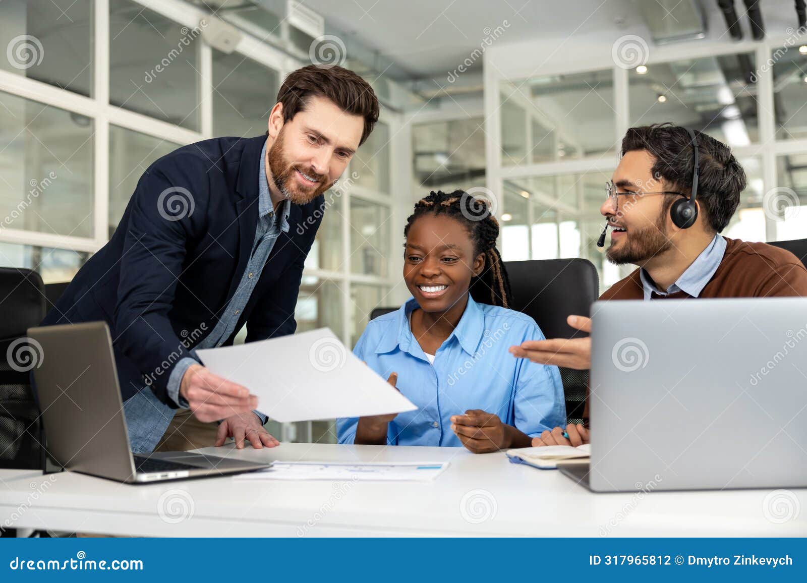 International Colleagues of Modern Work Co-working Space Working on ...