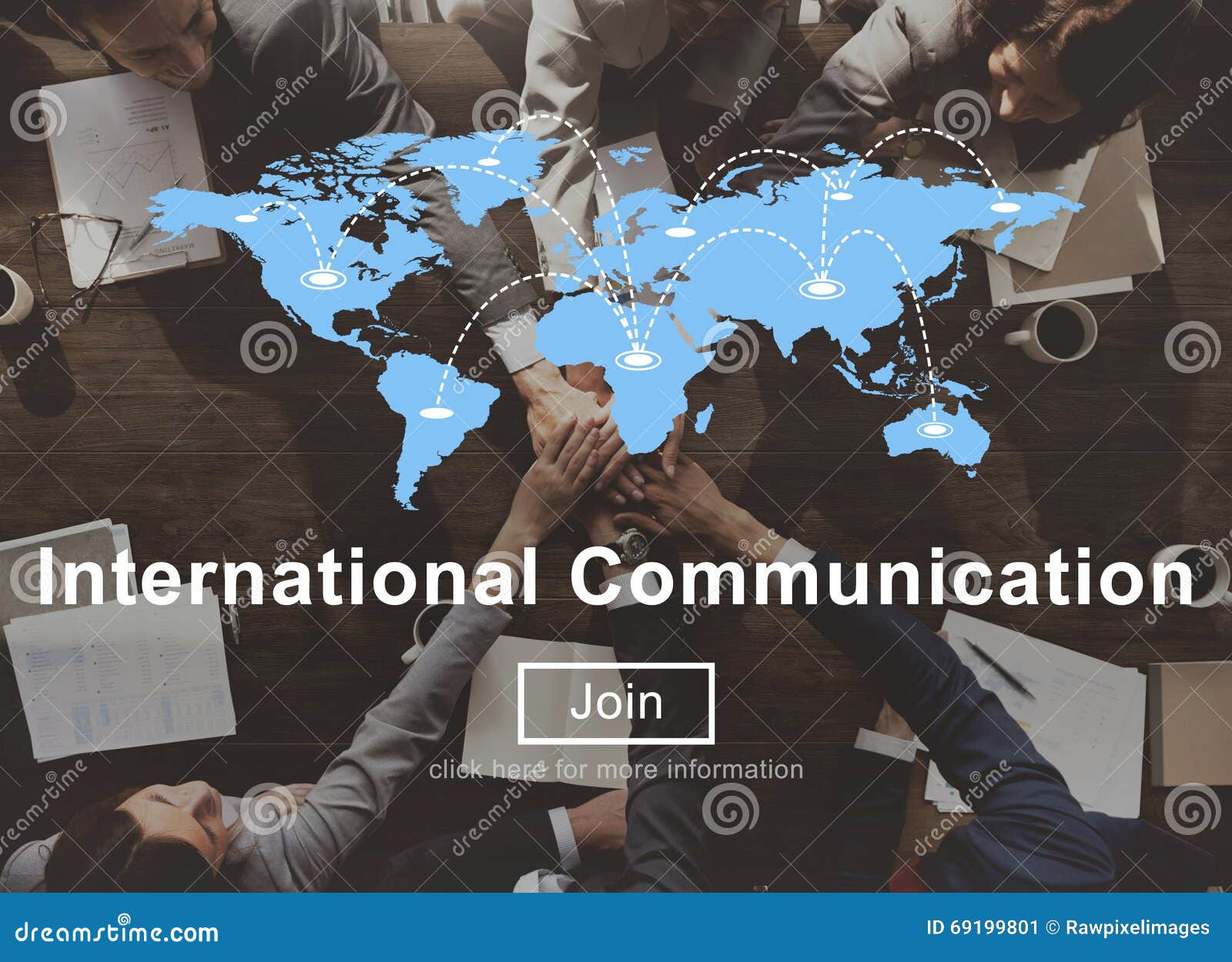 International Communication Connection Networking Website Concept Stock ...