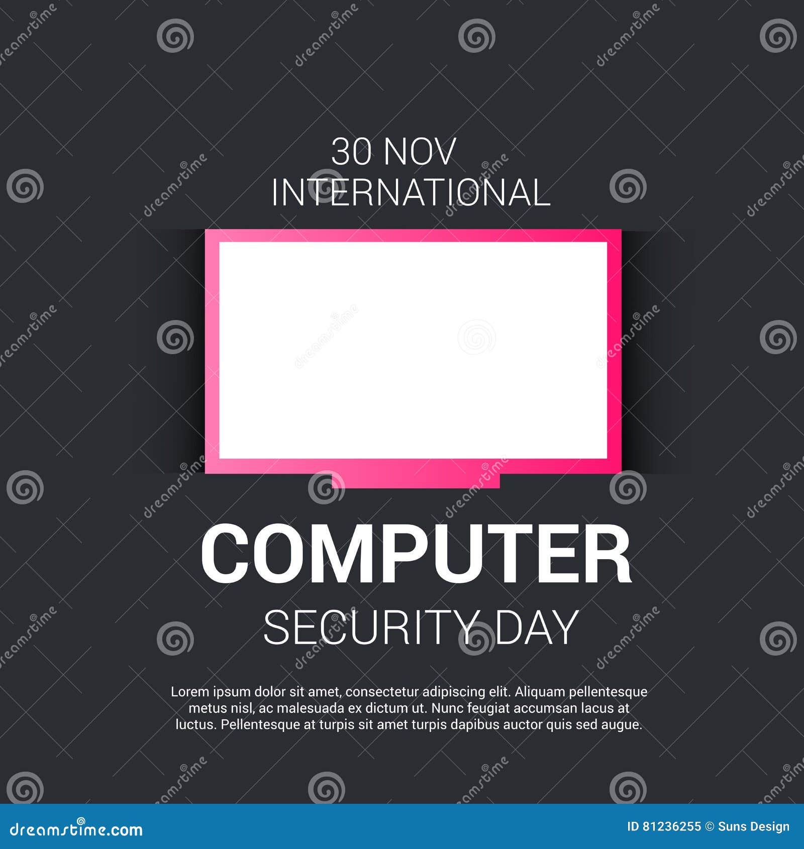 International Computer Security Day Stock Illustration - Illustration ...