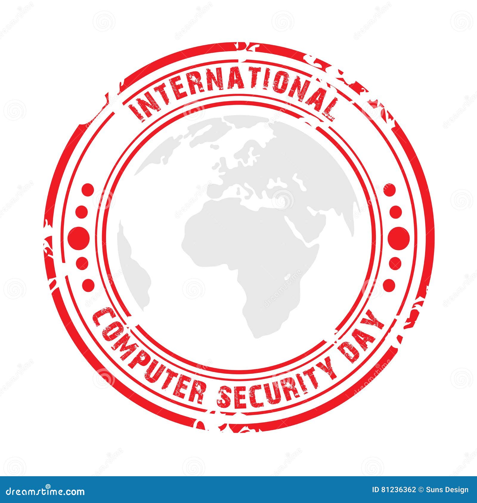 International Computer Security Day Stock Illustration - Illustration ...