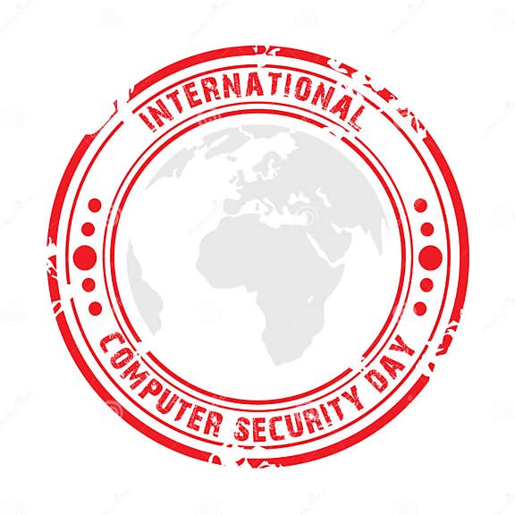 International Computer Security Day Stock Illustration - Illustration ...