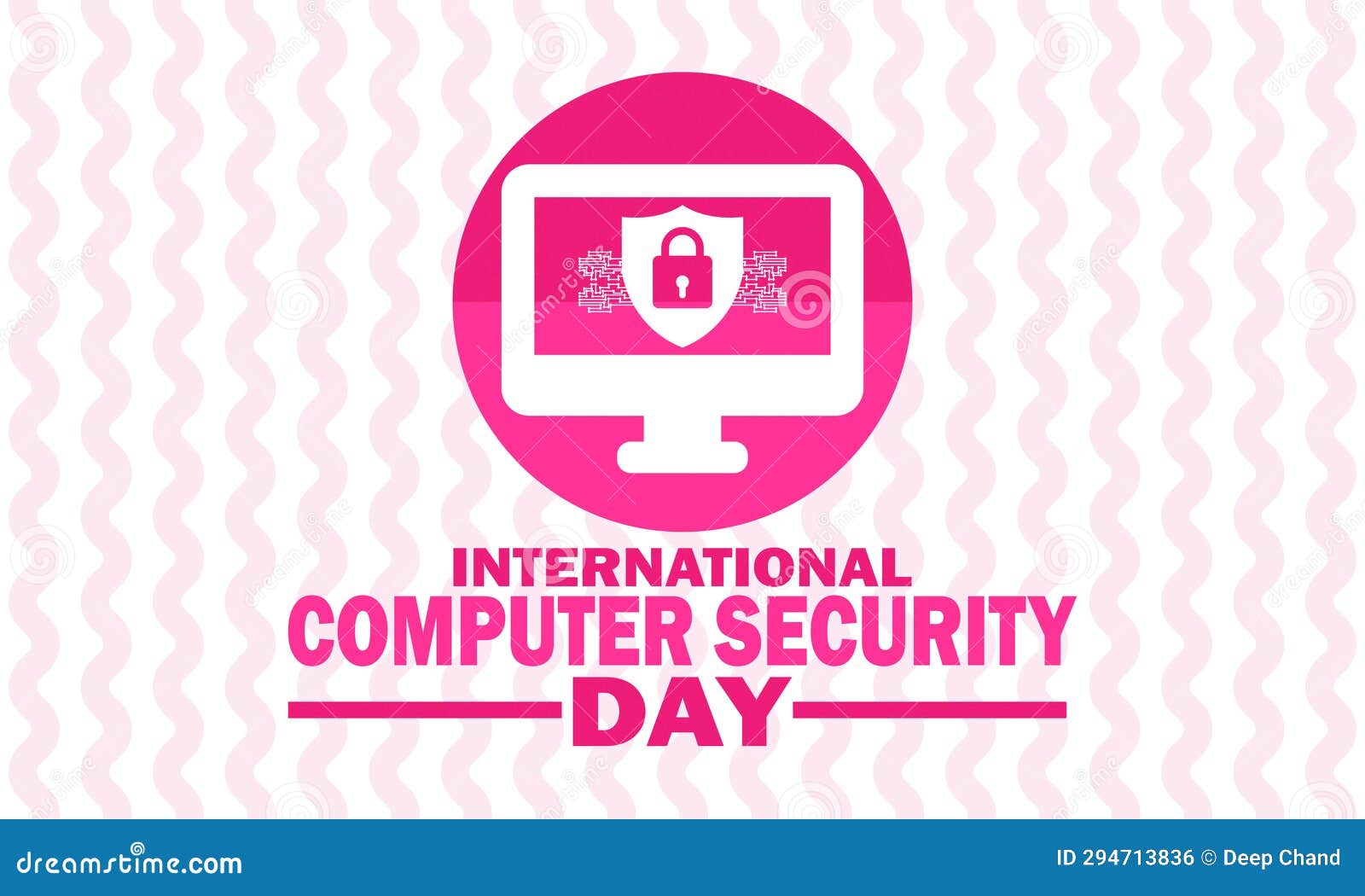 International Computer Security Day Stock Illustration - Illustration ...