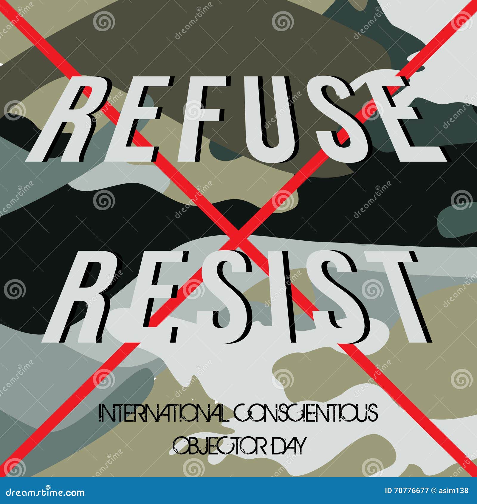 International Conscientious Objector Day Vector Concept Stock Vector ...