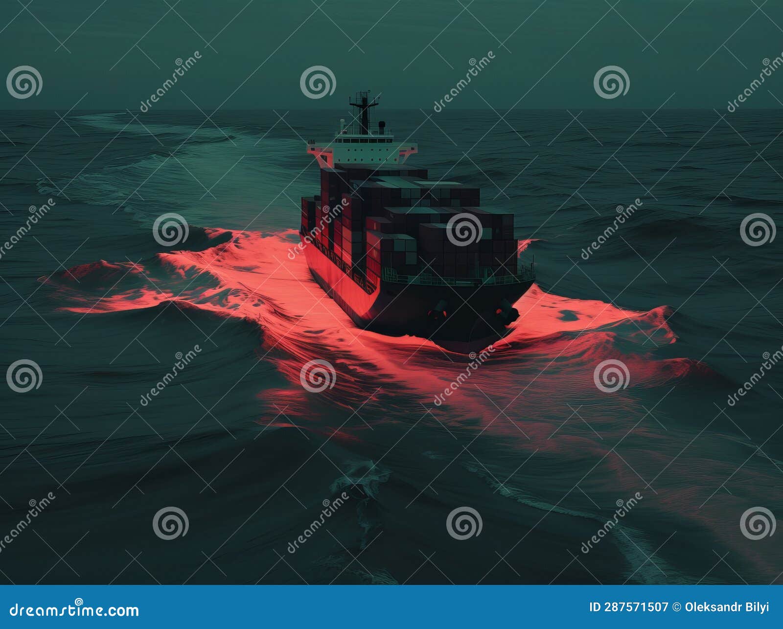 International by Container Cargo Ship Boa Stock Illustration ...