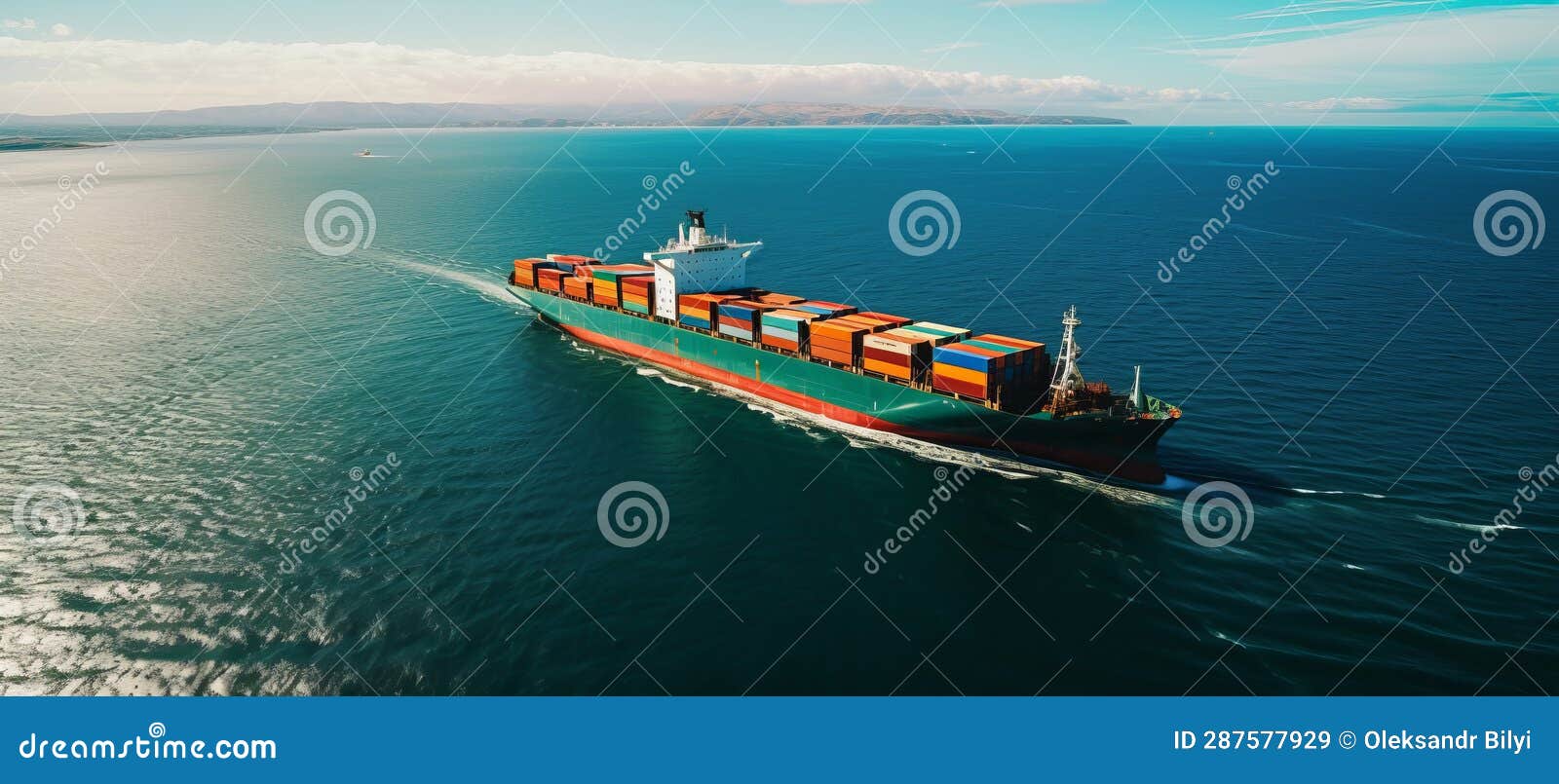 International by Container Cargo Ship Boa Stock Illustration ...