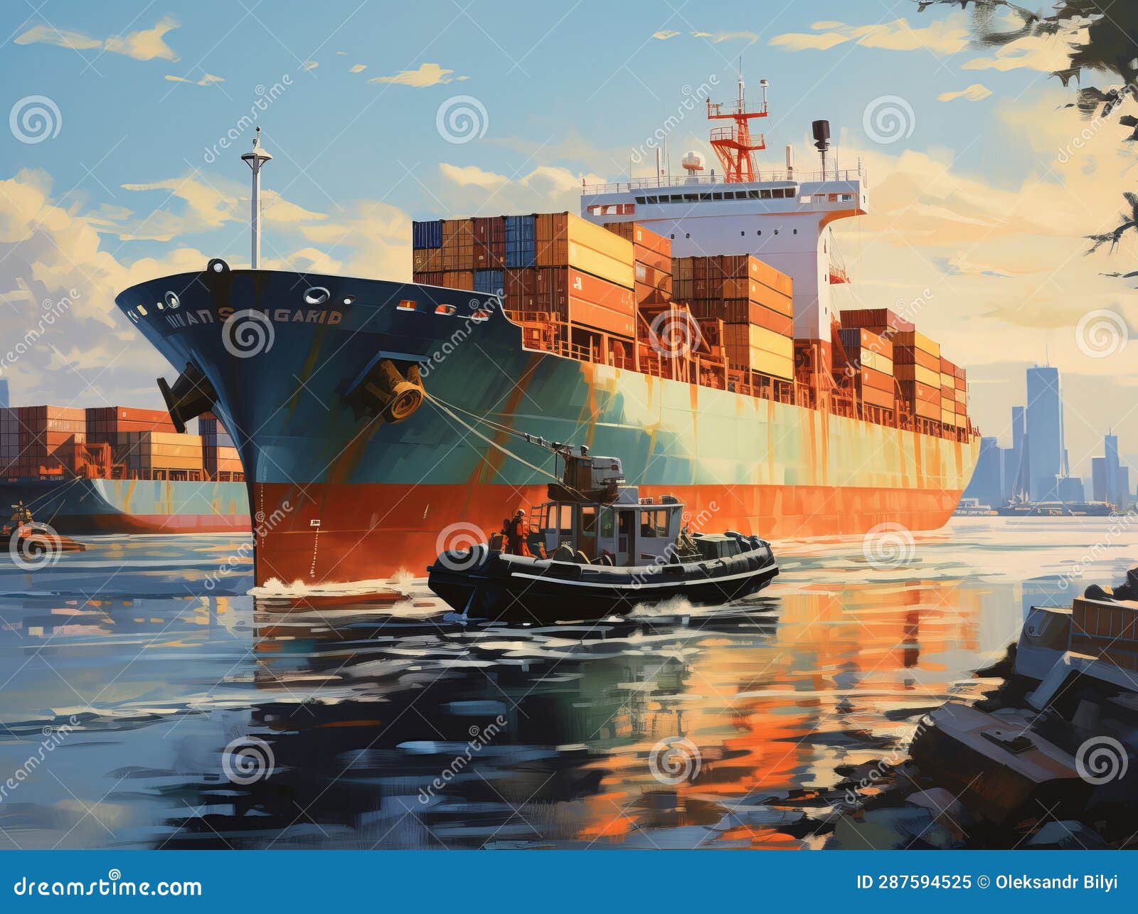 International by Container Cargo Ship Boa Stock Image - Image of cargo ...