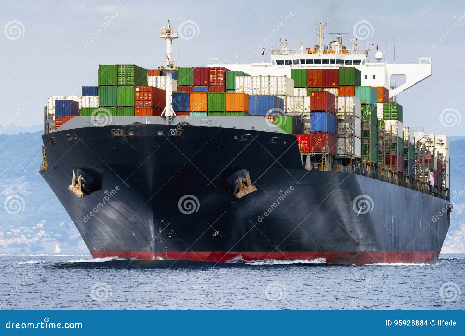 International Container Cargo Ship Stock Photo - Image of commercial ...